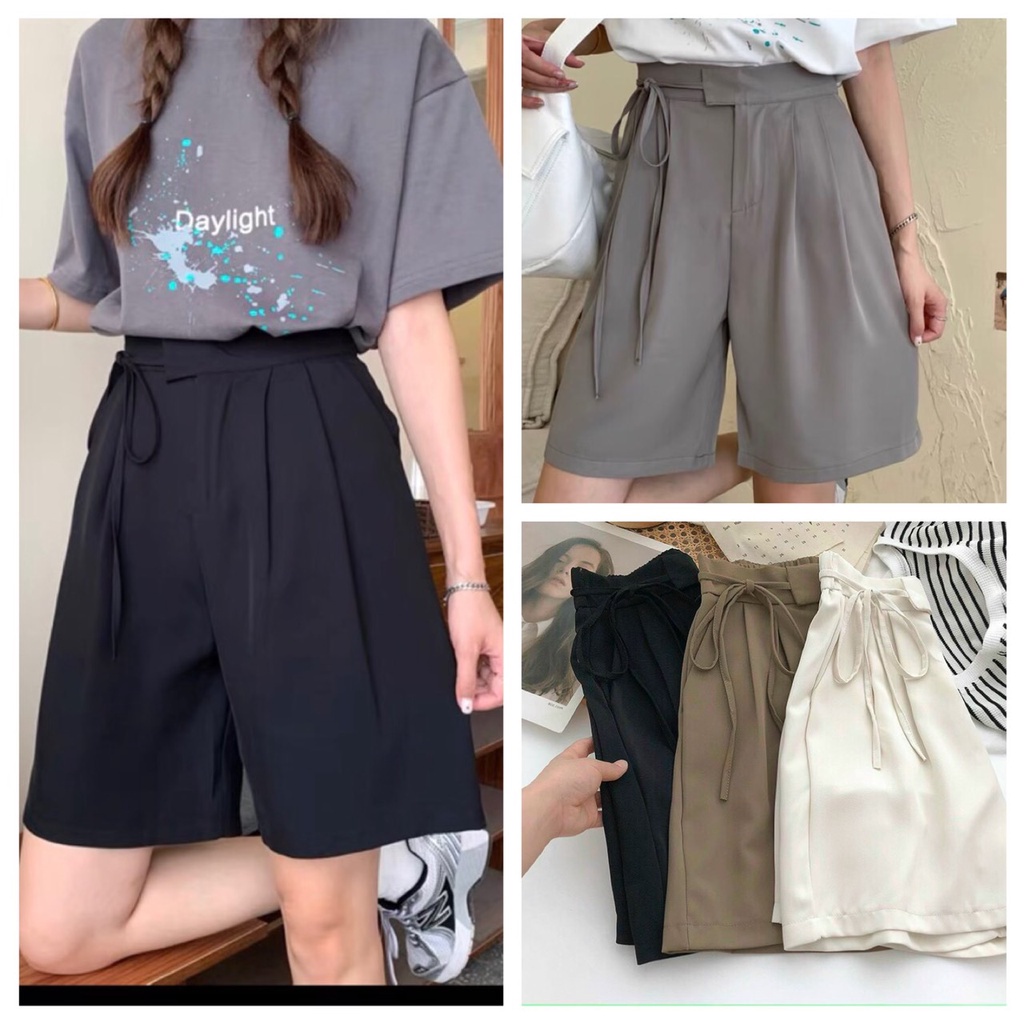 Women High Waist Plain Premium Korea Ruby Shorts | Shopee Malaysia