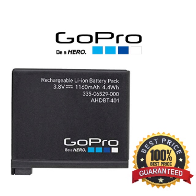Gopro hero4 battery Gopro Hero 4 battery original AHDBT-401 1160mAh ...