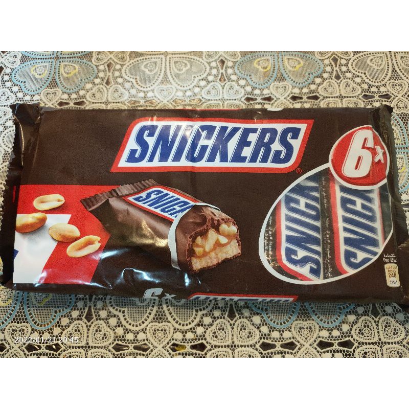 SNICKERS Milk Chocolate Candy Bars 300g. Bar 6 ct with free emergen-C | Shopee Malaysia