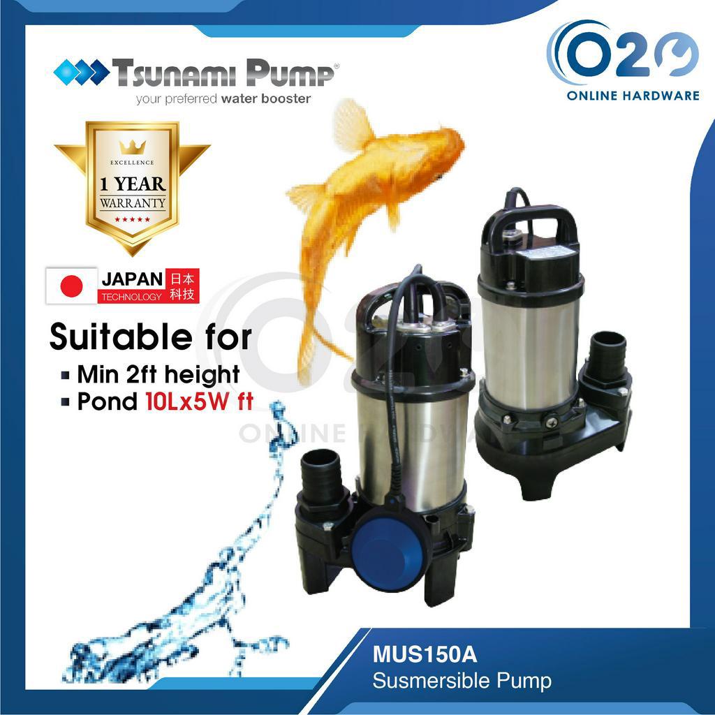 Tsunami Submersible Pump MUS-150A (Auto) & MUS-150 (Manual) Submersible ...