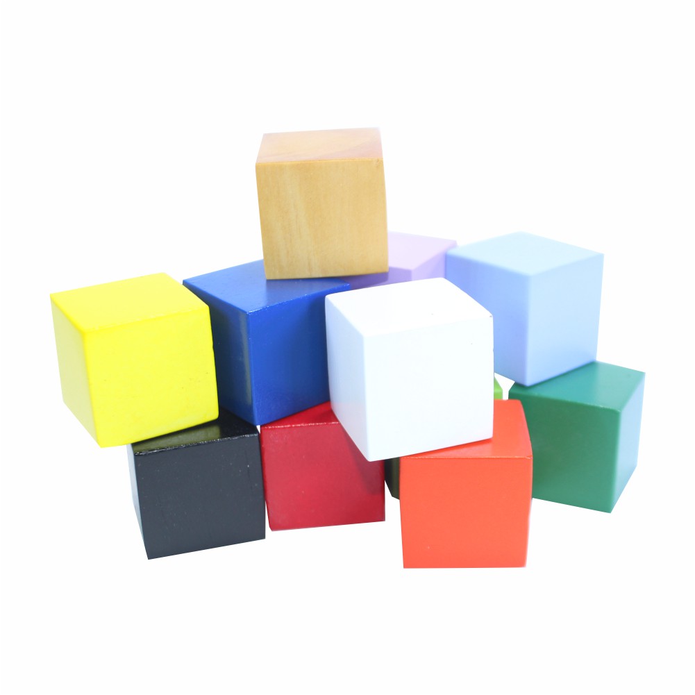 Educational Toys Wooden 12 PCS Cube Color For Kindergarten And PAUD ...