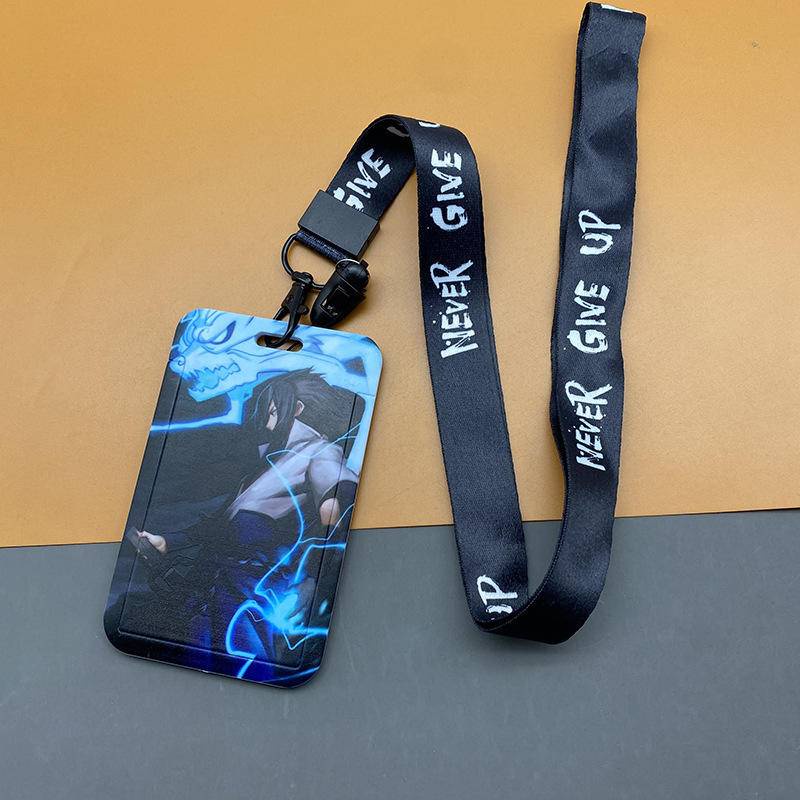 Naruto Anime PVC Card Cover Sasuke Kakashi Cool Student Campus Hanging ...