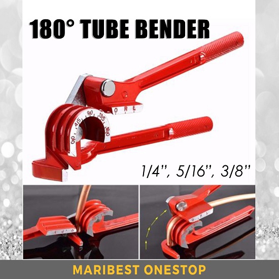 3 IN 1 180° Tube Bender Manual Pipe Bender Tubing Bender 1/4”, 5/16”, 3 ...