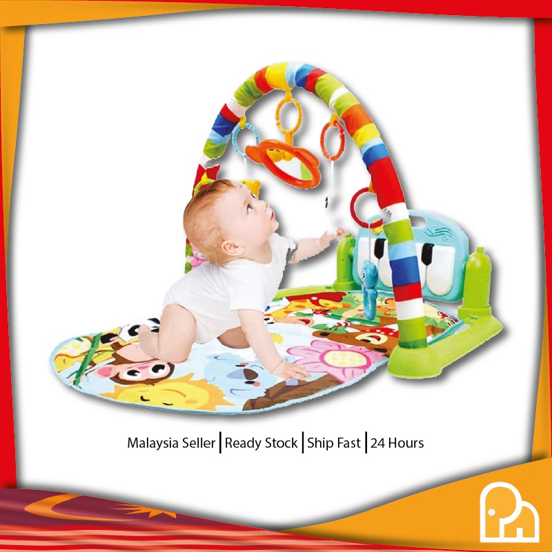 PN. Baby Toys Colourful Musical🎹Play Gym Playgym Play Mats Playmat ...