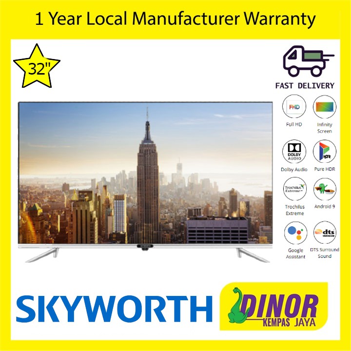 Skyworth 32 Inch Full HD Android Smart LED TV 32TB7000 | Shopee Malaysia