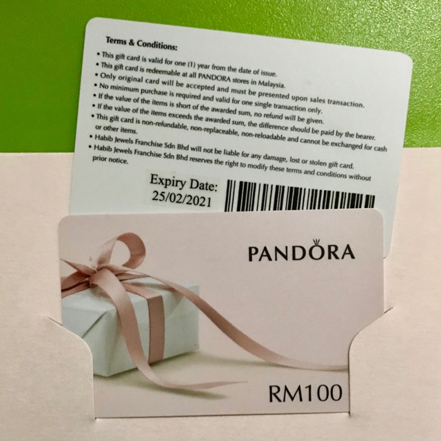 PANDORA Gift Cards (rm100, rm300) | Shopee Malaysia