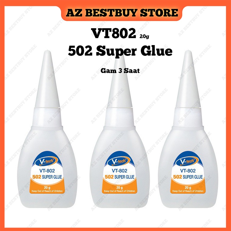 V-TECH VT-802 502 Super Glue Gam 3 Saat VTECH 3 SECOND GLUE | Shopee ...