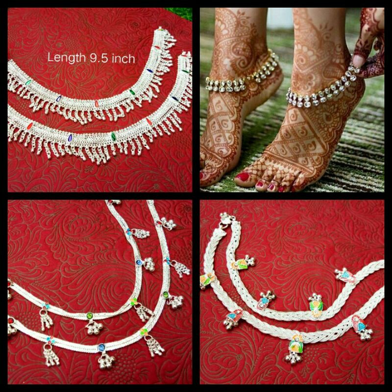Indian Ethnic Anklet / Kolusu Set - Per Pair | Shopee Malaysia