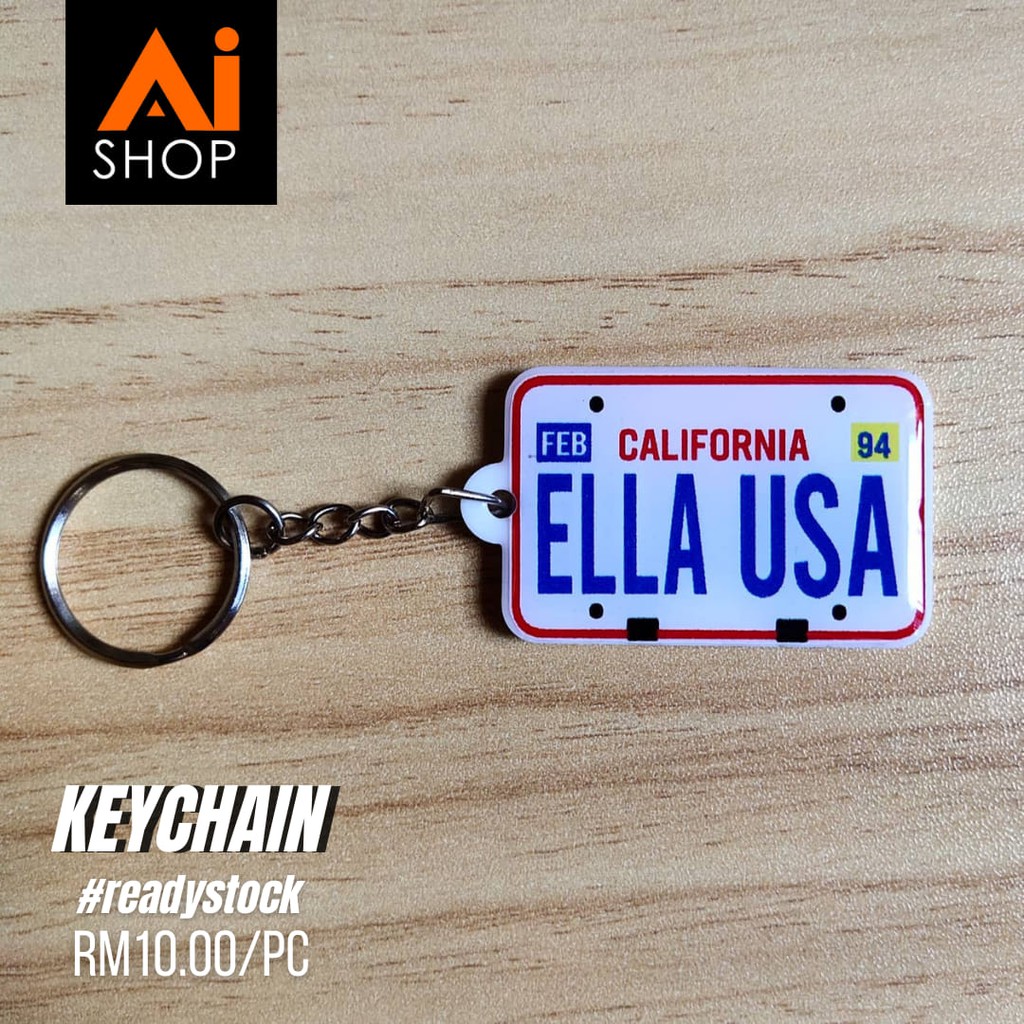 Keychain ELLA USA *readystock* kunci kereta rumah bilik gift ...