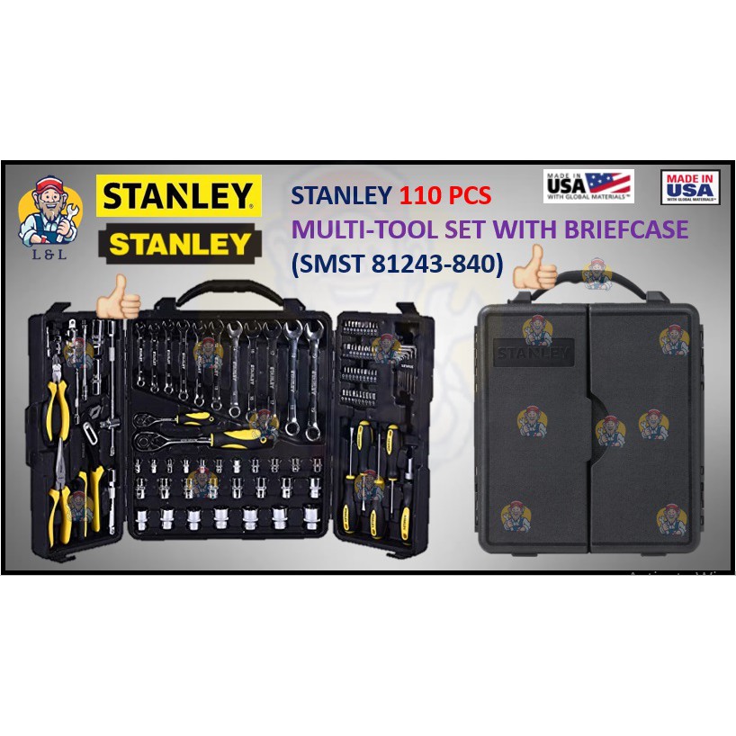 Stanley 110 PCS MULTI-TOOL SET WITH BRIEFCASE (81-243) TOOL KIT SET ...
