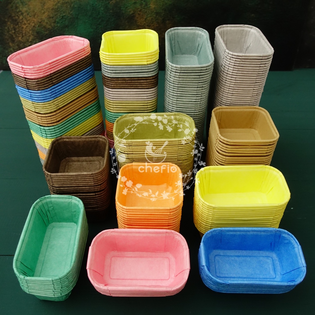 New!! Paper Cup Cupcake Case Square Muffin Paper Box Bread Sponge Cake ...