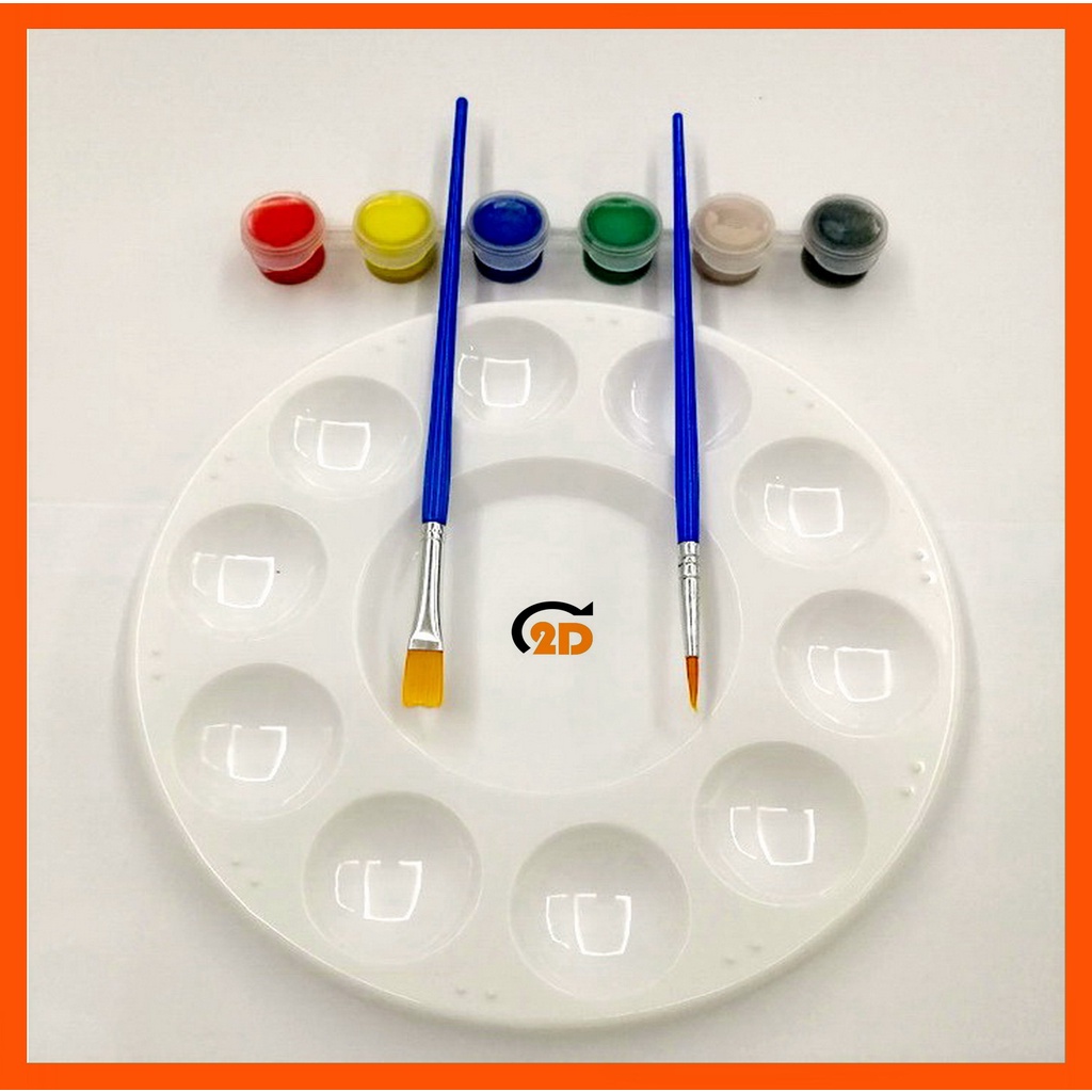 Round Colour Plate Watercolour Palette / watercolour brush / water ...