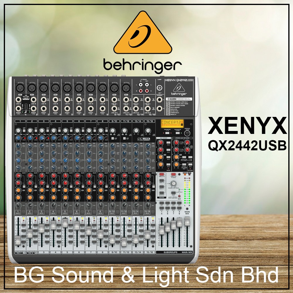 Behringer XENYX QX2442USB Mixer with USB and Effects (XENYXQX2442USB ...