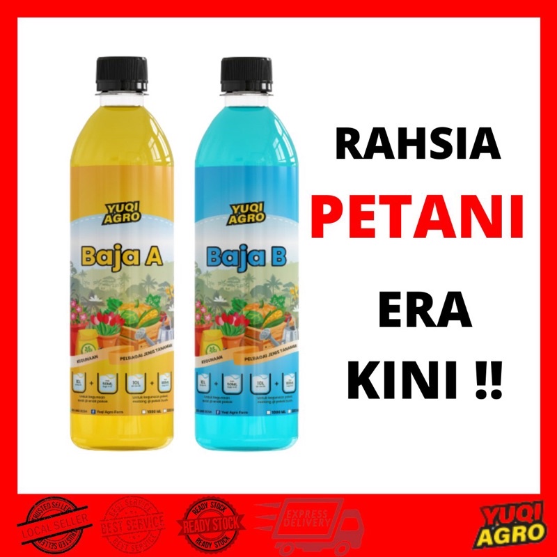 Baja AB Hidroponik & Fertigasi (500ml x 2) , Baja AB lebih pekat ...