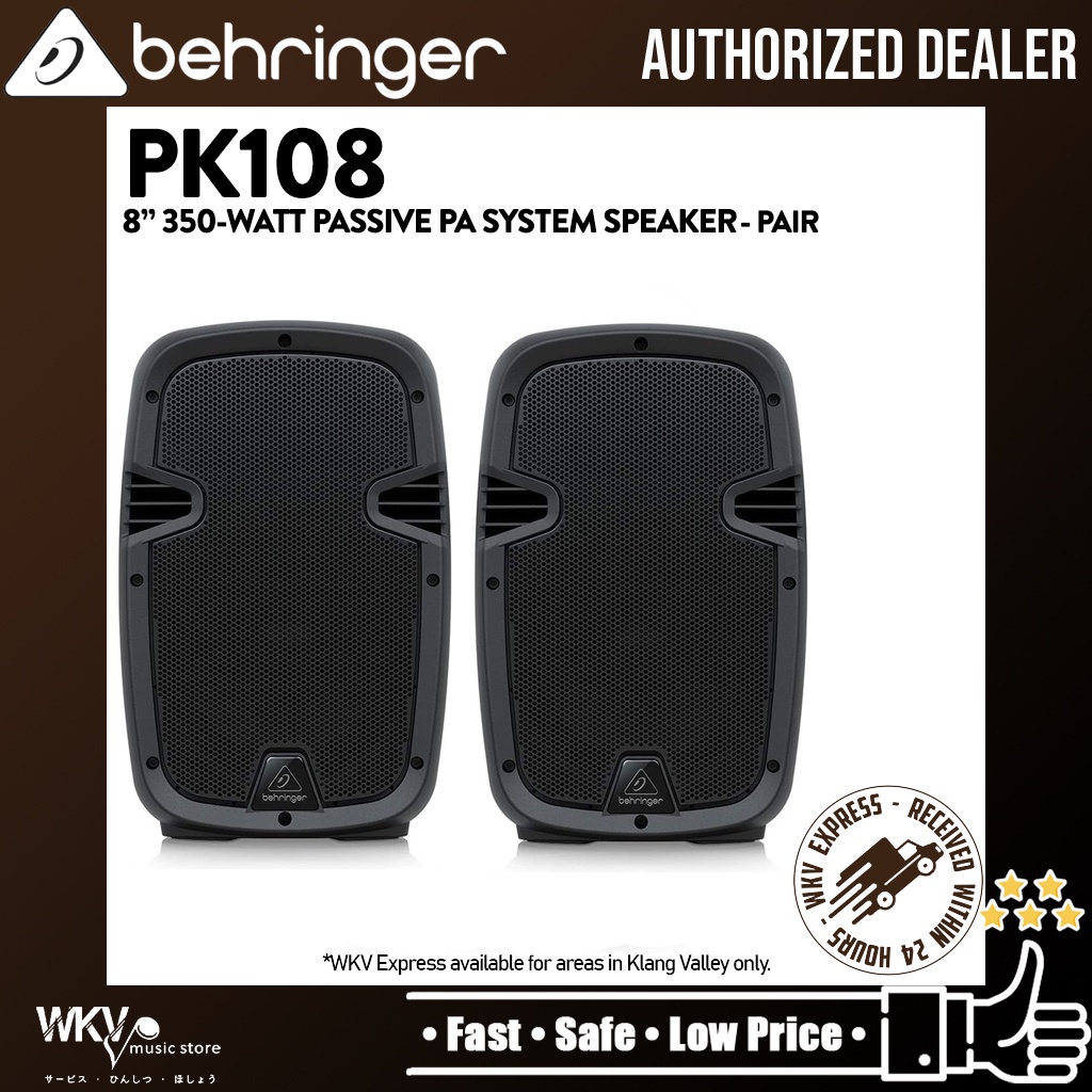 Behringer PK108 Passive 350-Watt 8" PA Speaker System - Pair (PK-108 / PK 108) | Shopee Malaysia