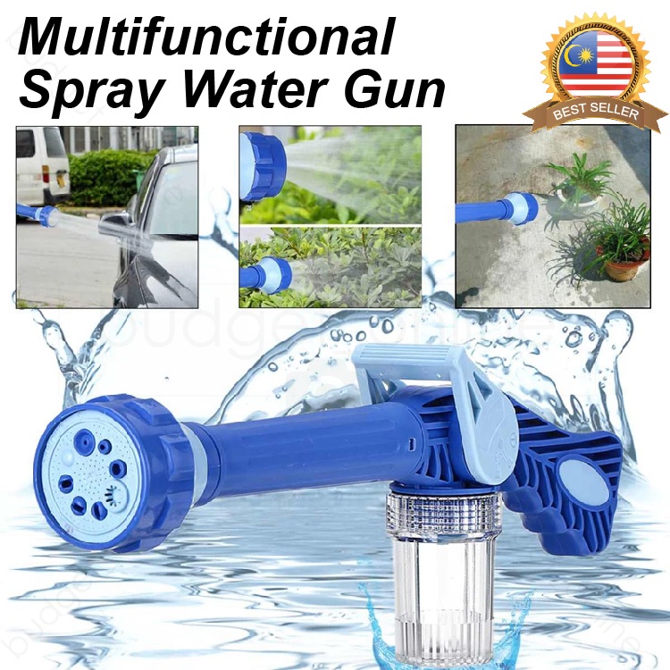 8in1 Multifunctional Water Jet Cannon Spray Gun Pump Dispenser Foam Car ...