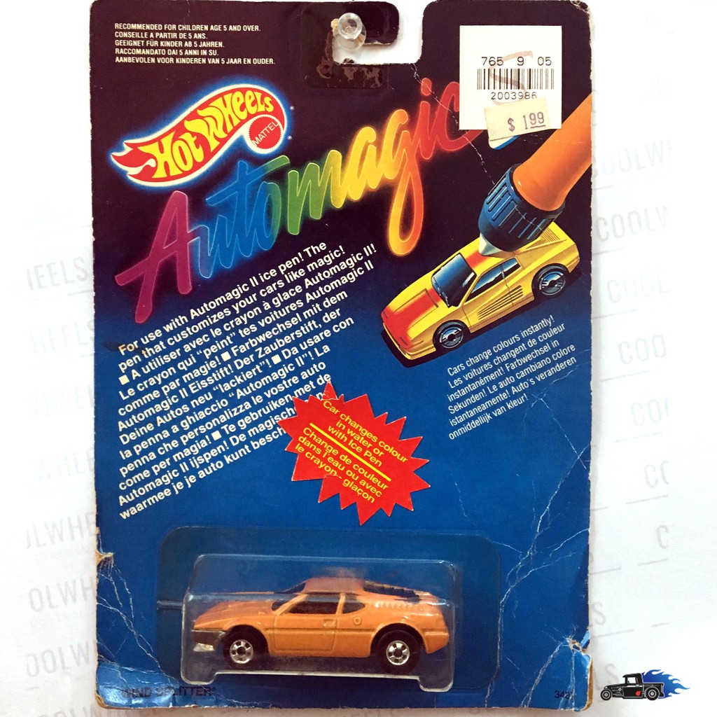 Hot Wheels 1989 Automagic Color Changing BMW M1 (Card not mint ...