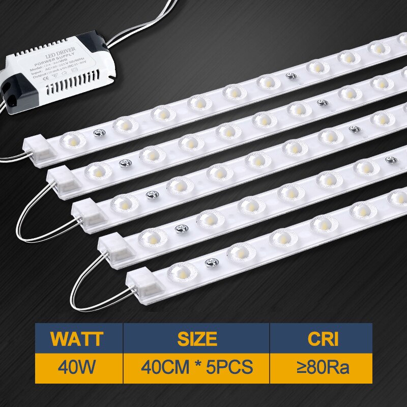 LED Ceiling Light Replacement Module 220v Strip Panel Board 40cm/50cm 30W 32W 40W 48W 50W For ...