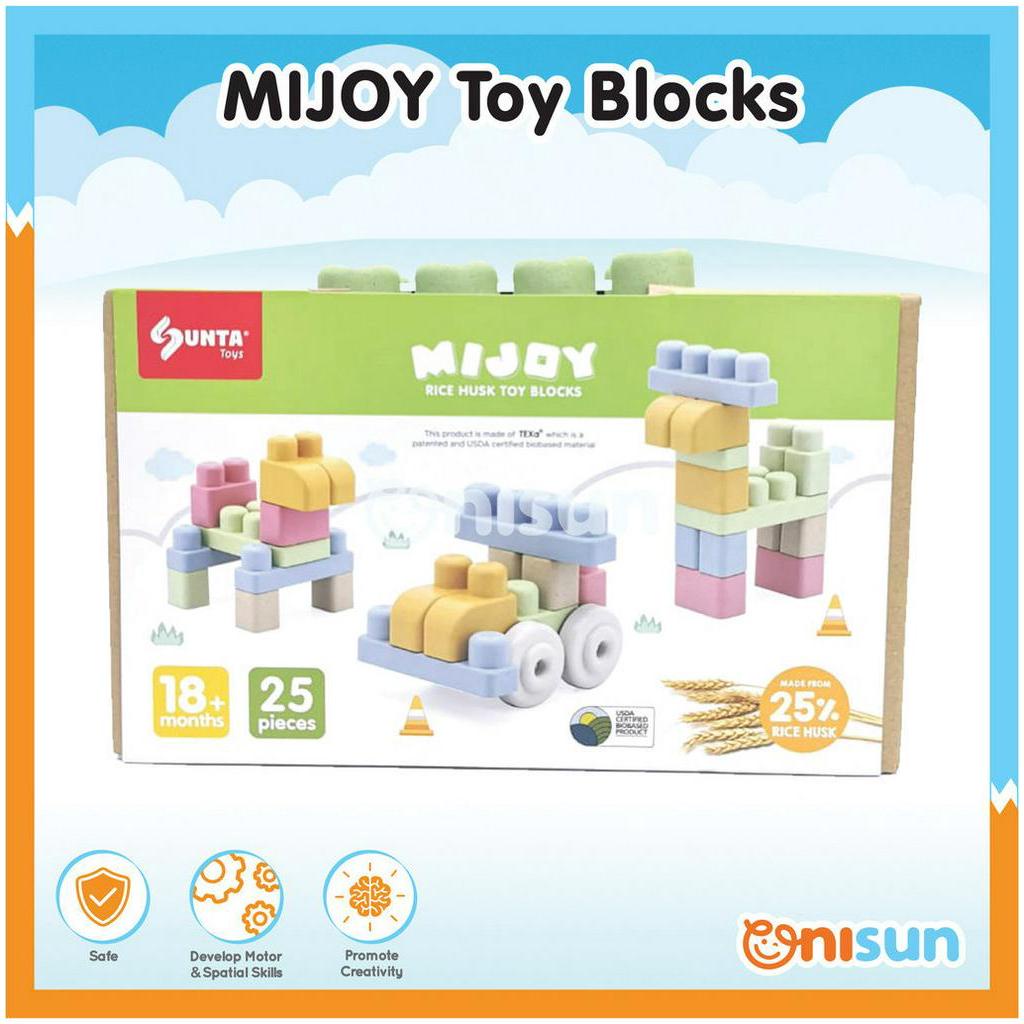 25 PCS MIJOY Rice Husk Toy Blocks | Early Learning Educational Toy ...