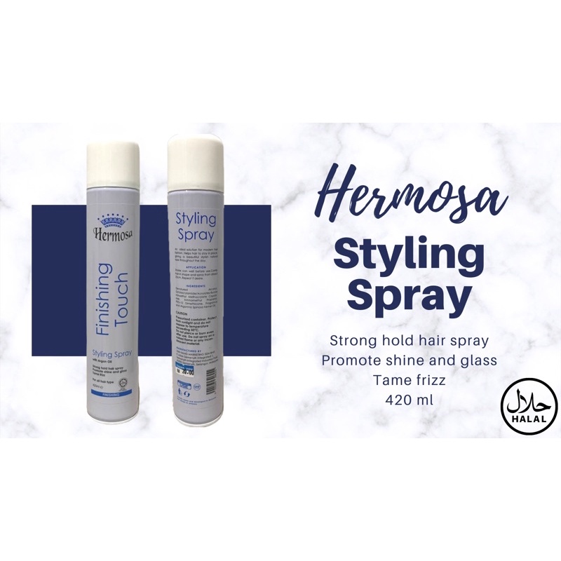 Halal Certified Hermosa Finishing Touch Styling Spray [420 ml] | Shopee Malaysia