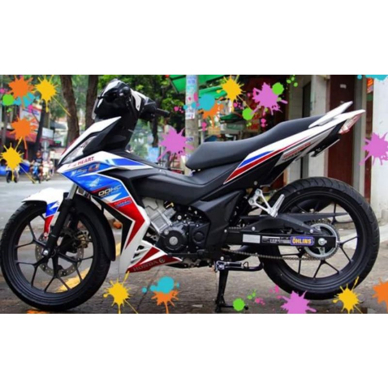 Rs150 V1 & V2 Cover Set Custom Putih Kilat | Shopee Malaysia