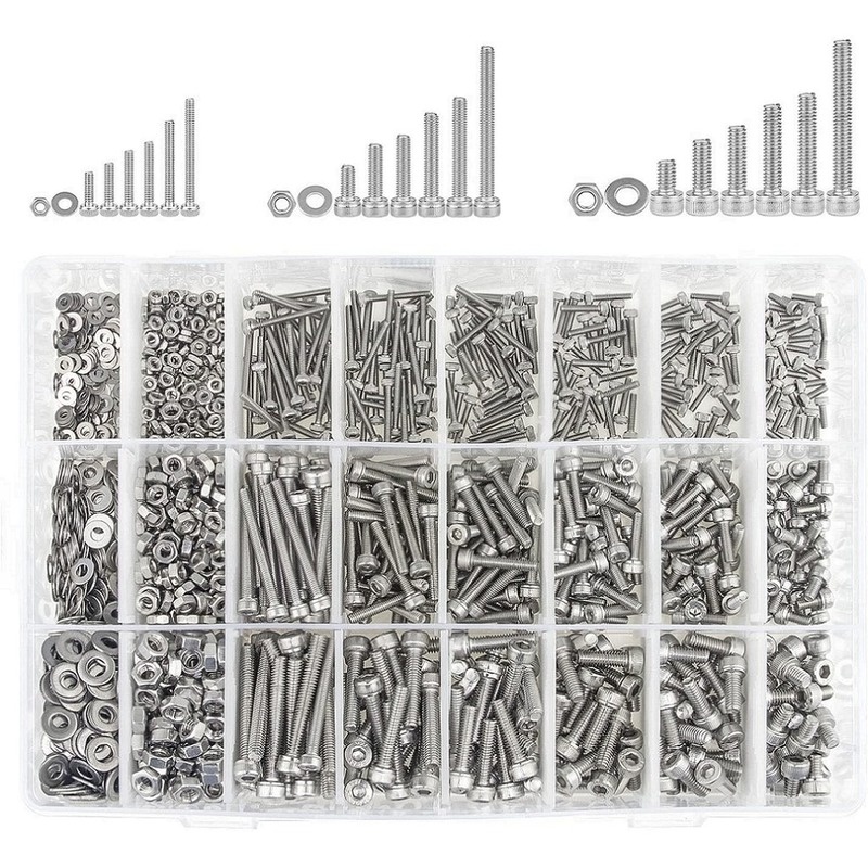 1080Pcs With 3 Hex Keys And 1 Tweezers Screw Set Stainless Steel Screws ...