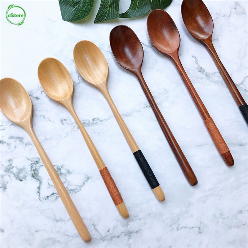 CF Natural Wooden Soup Teaspoon Catering Spoon Kitchenware For Rice ...