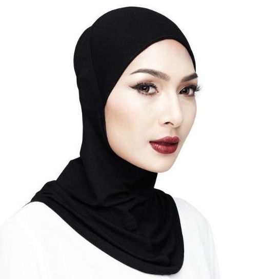 SEMLOUIS Inner Neck Hijab Cotton Lembut Selesa Hitam & Putih | Shopee ...