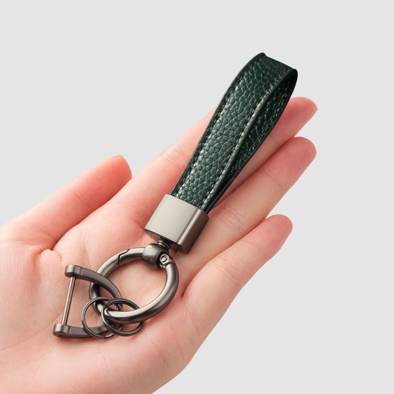 *Ready Stock* Leather Car Keychain Ring Key Holder Motorcycle Horseshoe ...