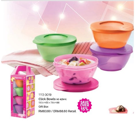 Tupperware Click Bowl (1) 425ml | Shopee Malaysia