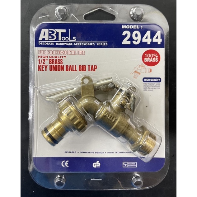 [TKM] ABT TOOLS 1/2” BRASS KEY UNION BALL BIB TAP (2944) Washing ...