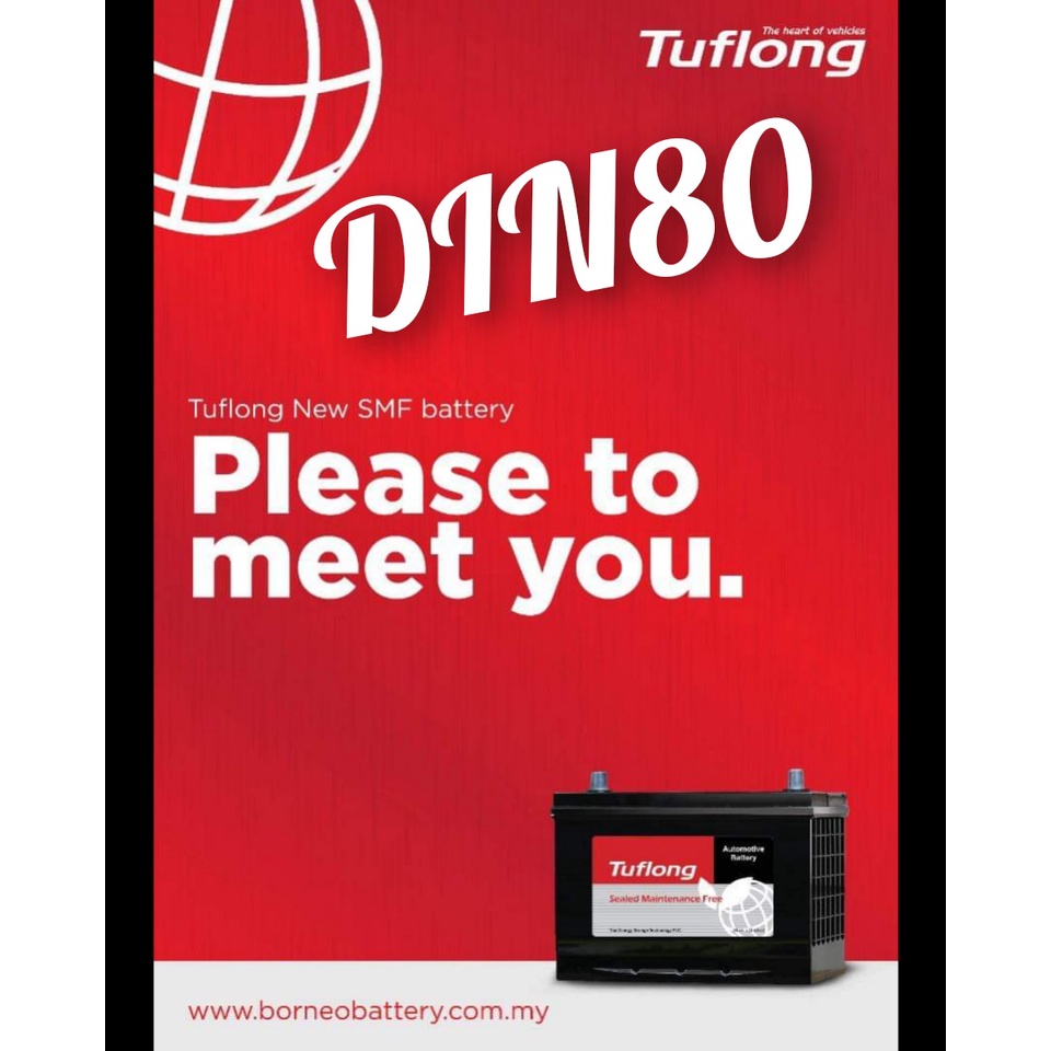 TUFLONG CAR BATTERY NS 40ZL NS60 NS70 55D23L DIN 55 DIN66L NX120-7 ...