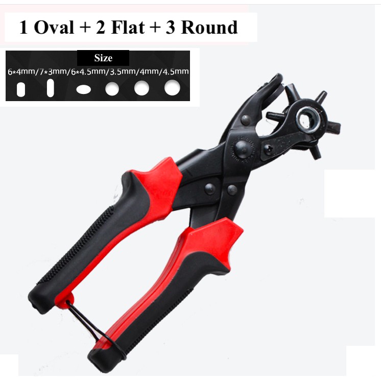 Heavy Duty Plier Hole Puncher Home & Office Round Circle Oval Flat ...