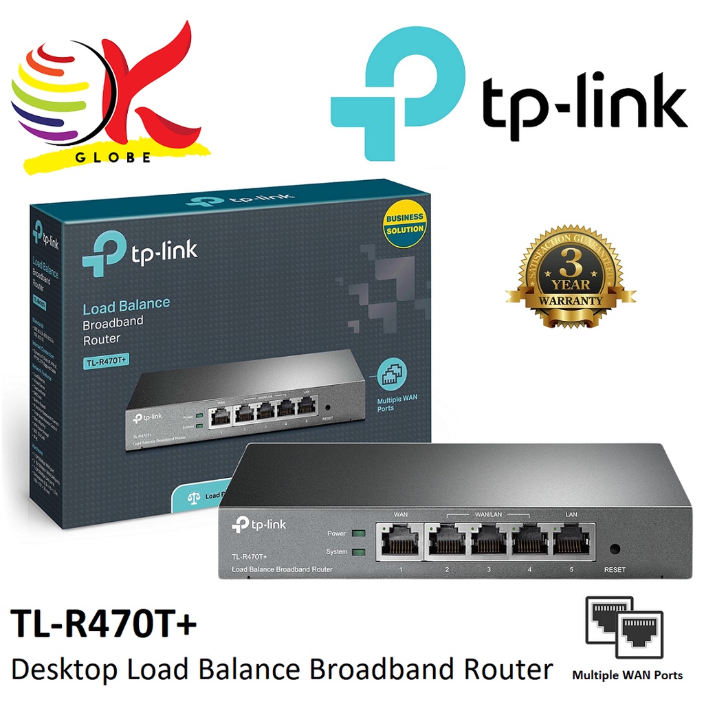 TP-LINK TL-R470T+ / OMADA ER605 (TL-ER605) STD 5-PORT MULTI WAN DESKTOP ...