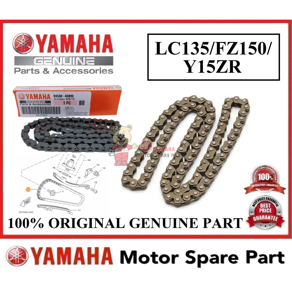 100% ORIGINAL YAMAHA LC135 TIMING CHAIN 0 94568-A8096 LC 135 Y15ZR Y15 ...