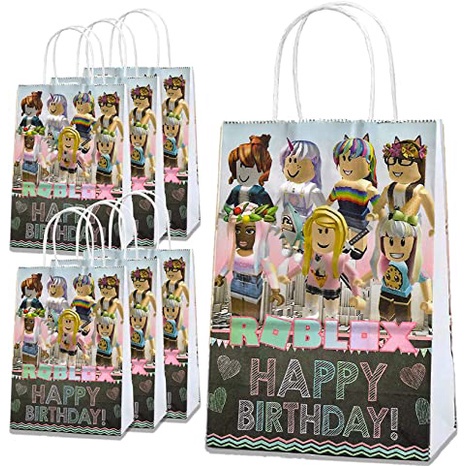 6pcs Roblox Lootbag Gift Paper Bag For Boys GirlsTheme Party Supplies ...
