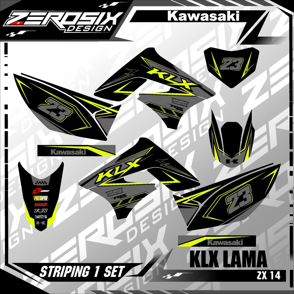 Sticker Striping Lis Variation KLX 150s/L Old ZX 14. Design | Shopee ...