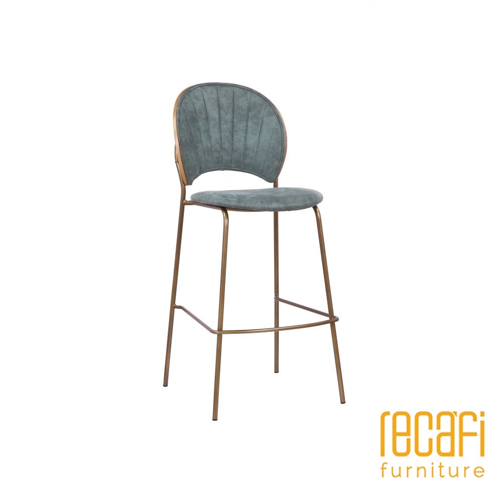 Recafi Furniture 27 Inch Pelvi Bar Stool With Metal Bronze Leg | Stool ...