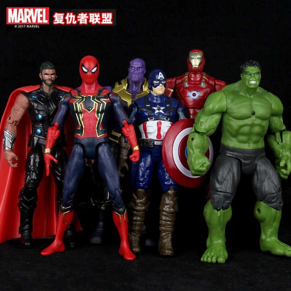 Kotak gambar Marvel Avengers Blind Box Illuminated Movable Iron Man ...
