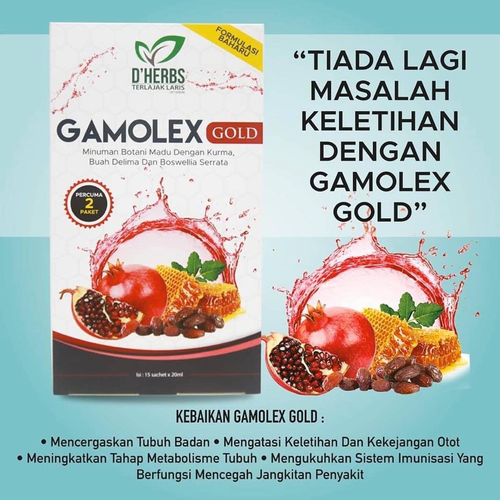💯%DHERBS JUS GAMOLEX GOLD /GAMA GOLD | Shopee Malaysia