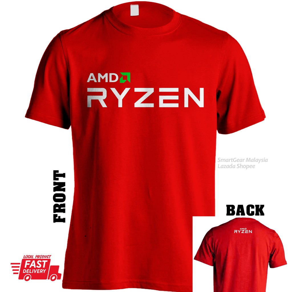 Amd Ryzen Processor Tshirt cotton gaming desktop laptop computer intel ...