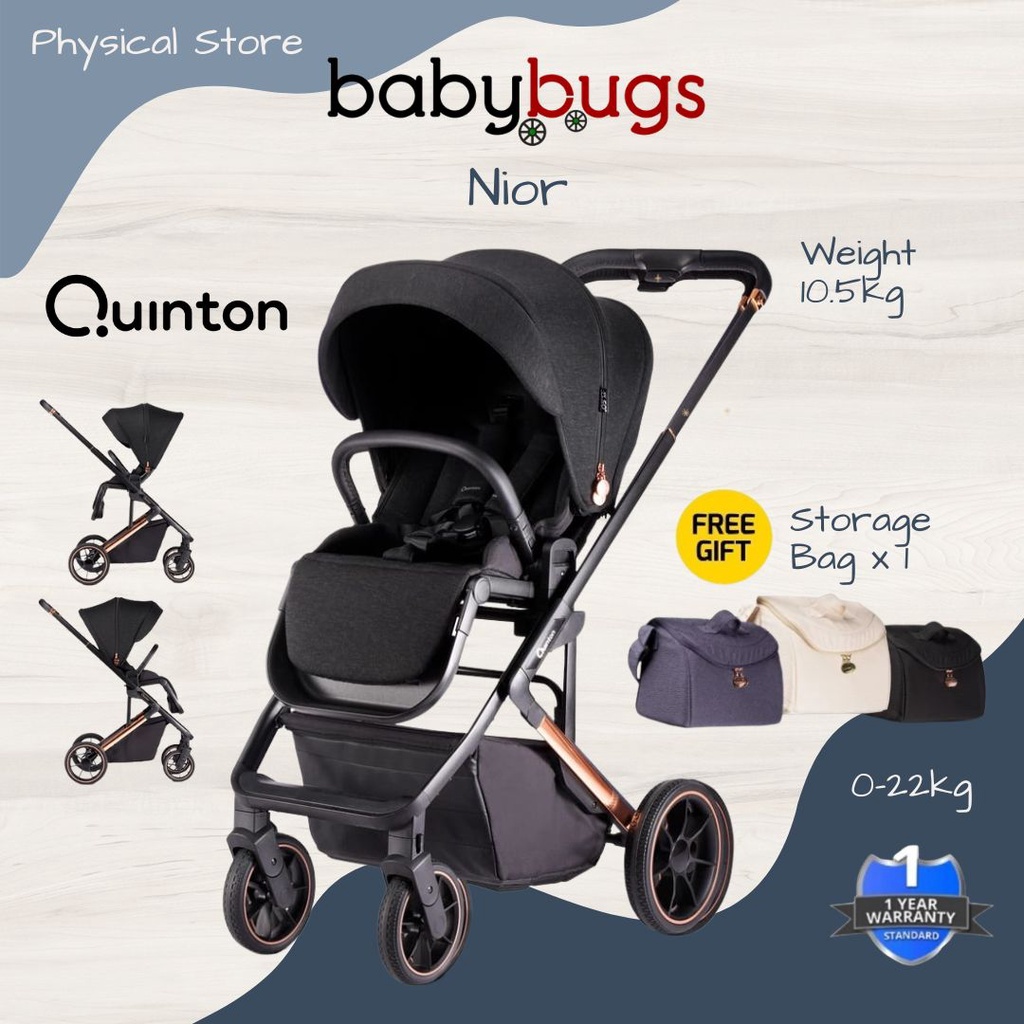 Quinton Nior Premium Two Way Facing Stroller + Free SMART-MAMA Bag ...