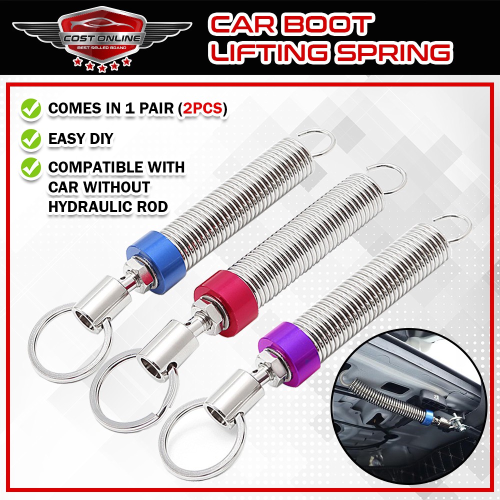 (2Pcs) Universal Adjustable Automatic Car Trunk Boot Lift Bonnet Spring ...