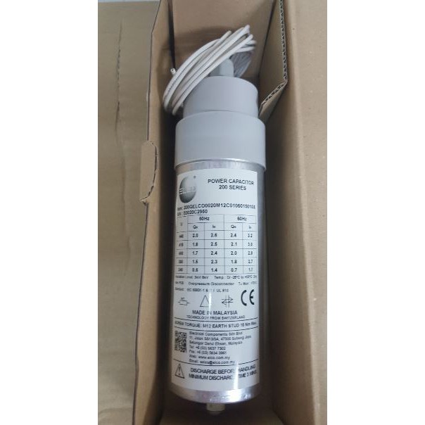 ELCO Capacitor cap bank 440v 525v power capacitor with cable | Shopee Malaysia