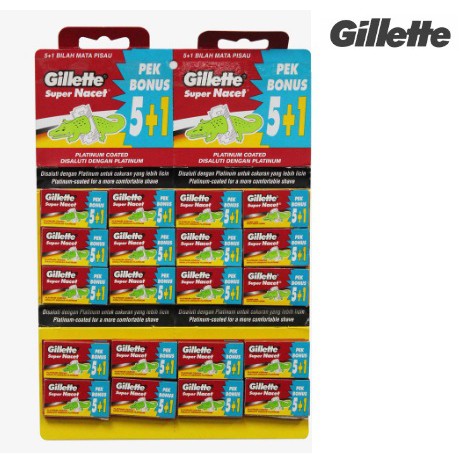 Gillette Super Nacet 5+1 BLADES GENUINE | Shopee Malaysia