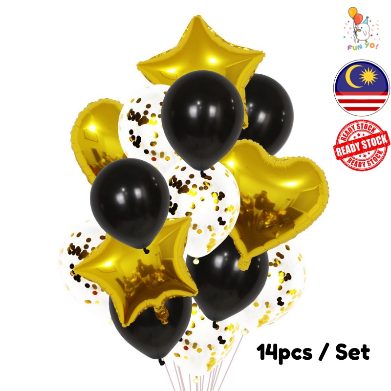 14 in 1 Confetti Balloon Set Birthday Celebration Gender Reveal Party ...