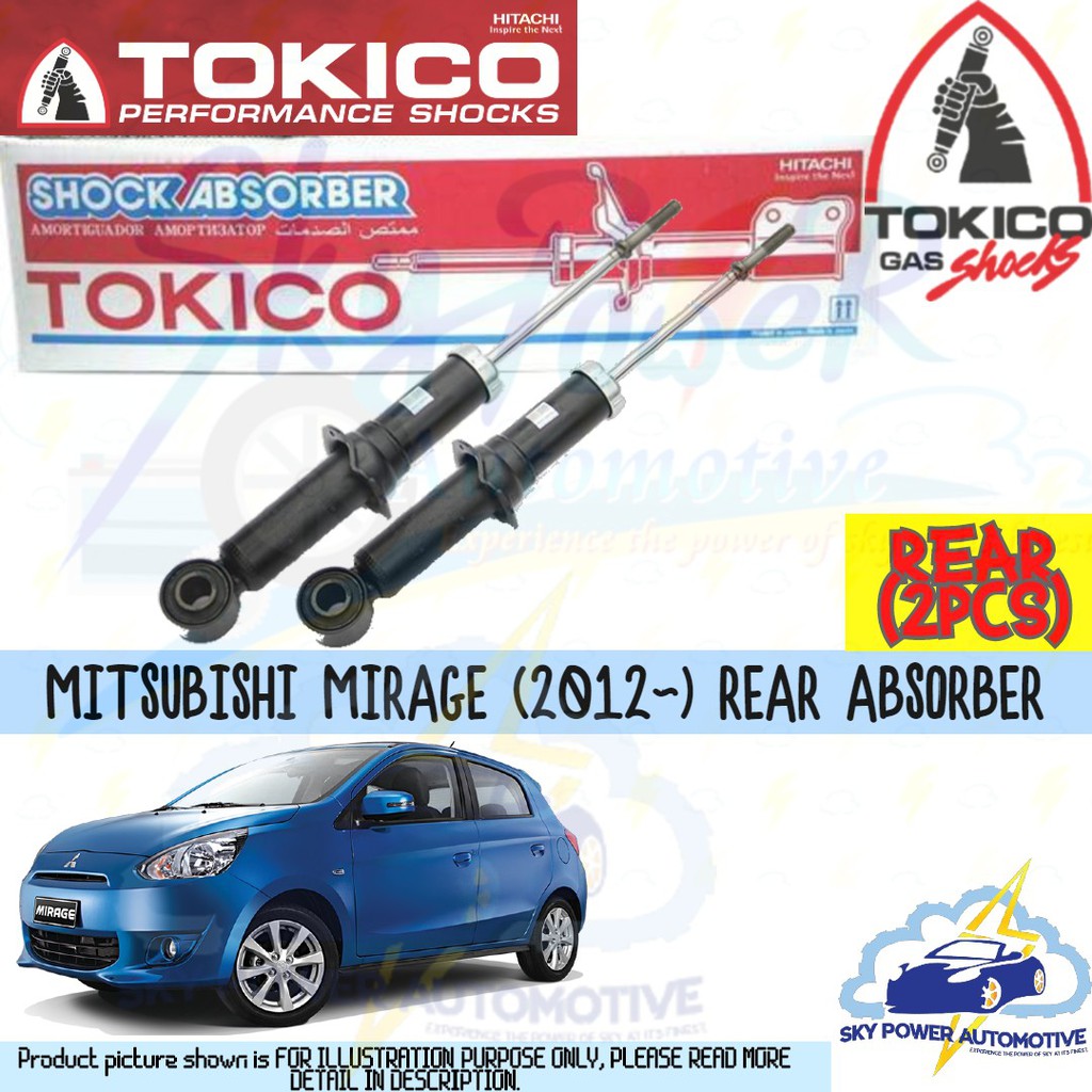 MITSUBISHI MIRAGE (2012~) TOKICO (TKC) SHOCK ABSORBER (REAR 2PCS) | Shopee Malaysia