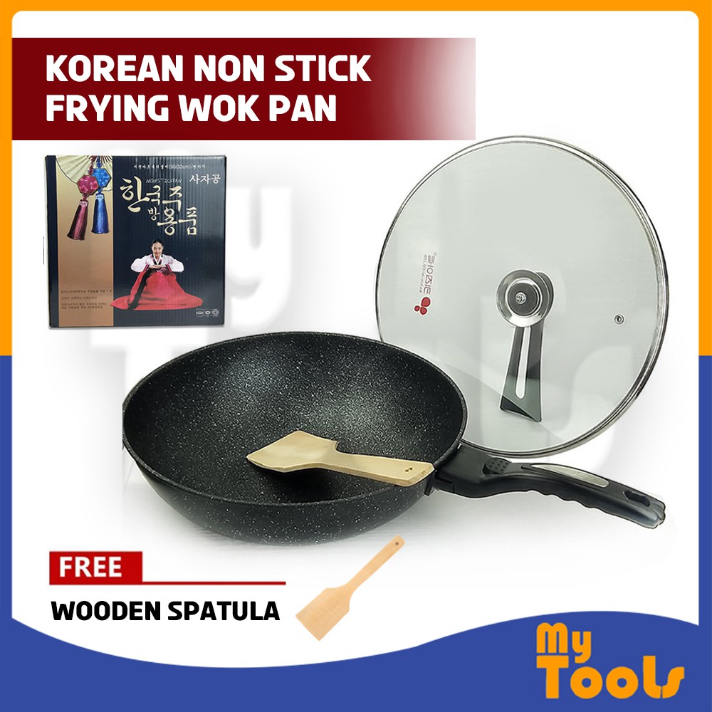 [READY STOCK] DIAMOND / KOREAN Non Stick Frying Wok Pan Pot Maifan ...