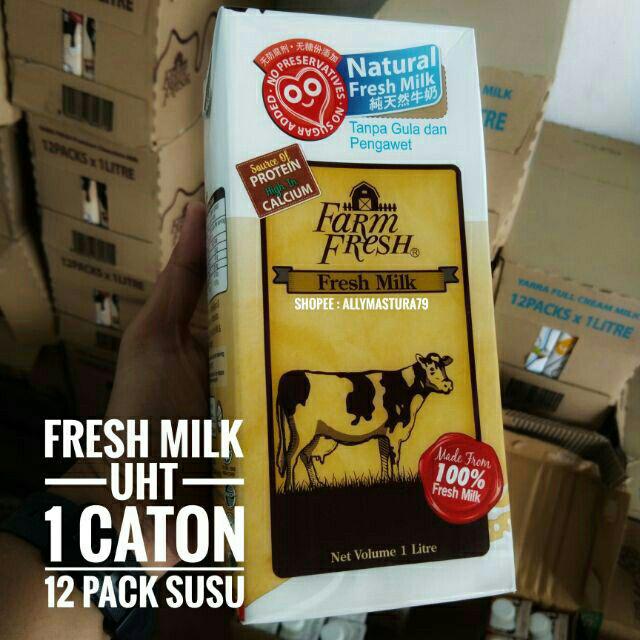💥BEST PRICE💥UHT SUSU SEGAR FARM FRESH 1 KATOON 12 PAX [ READY STOCK ...