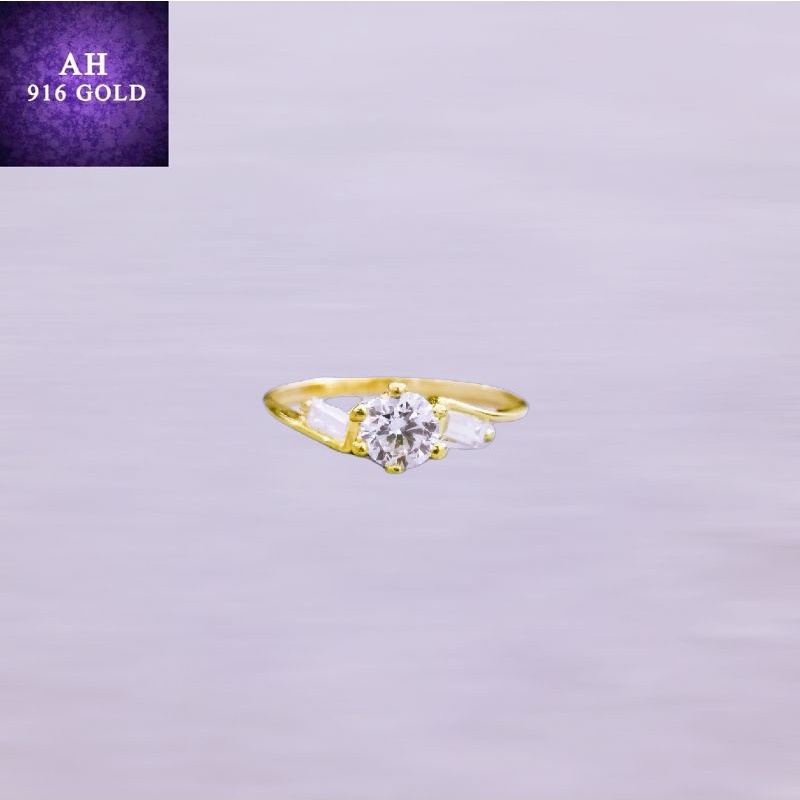 Cincin Tunang Emas 916 Size 13/Merisik/Kahwini/Nikah/Engagement Ring ...